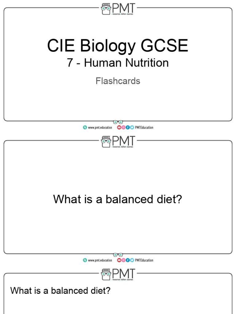 GCSE Biology: Human Nutrition Guide | PDF | Digestion | Stomach