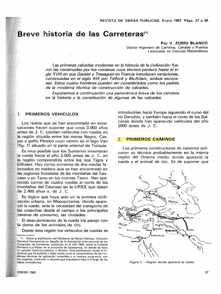 Breve Historia de Las Carreteras | PDF