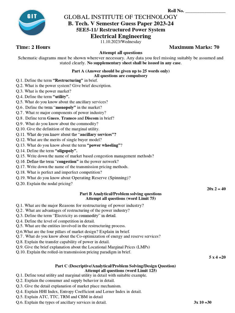 Restructured Power System | PDF | Market (Economics) | Imperfect ...