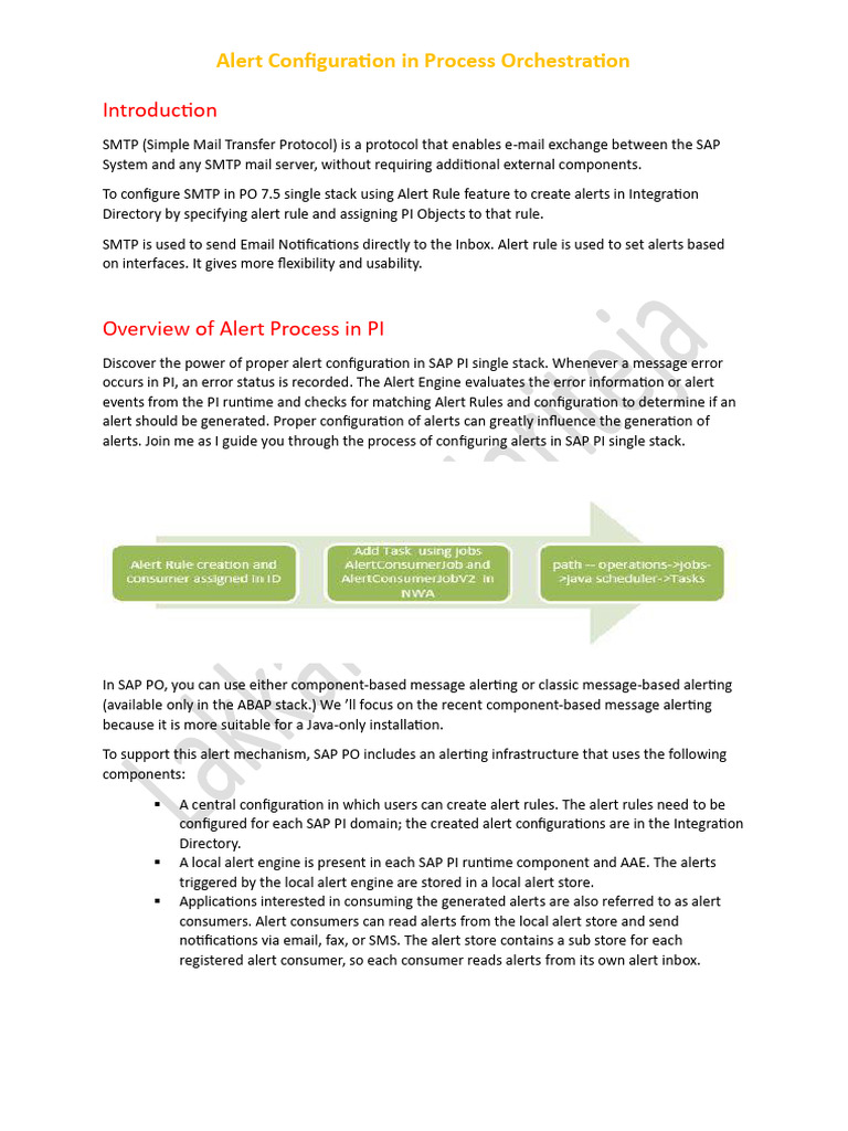 Alert Configuration For SAP PI PO 1702036307 | PDF | Software ...