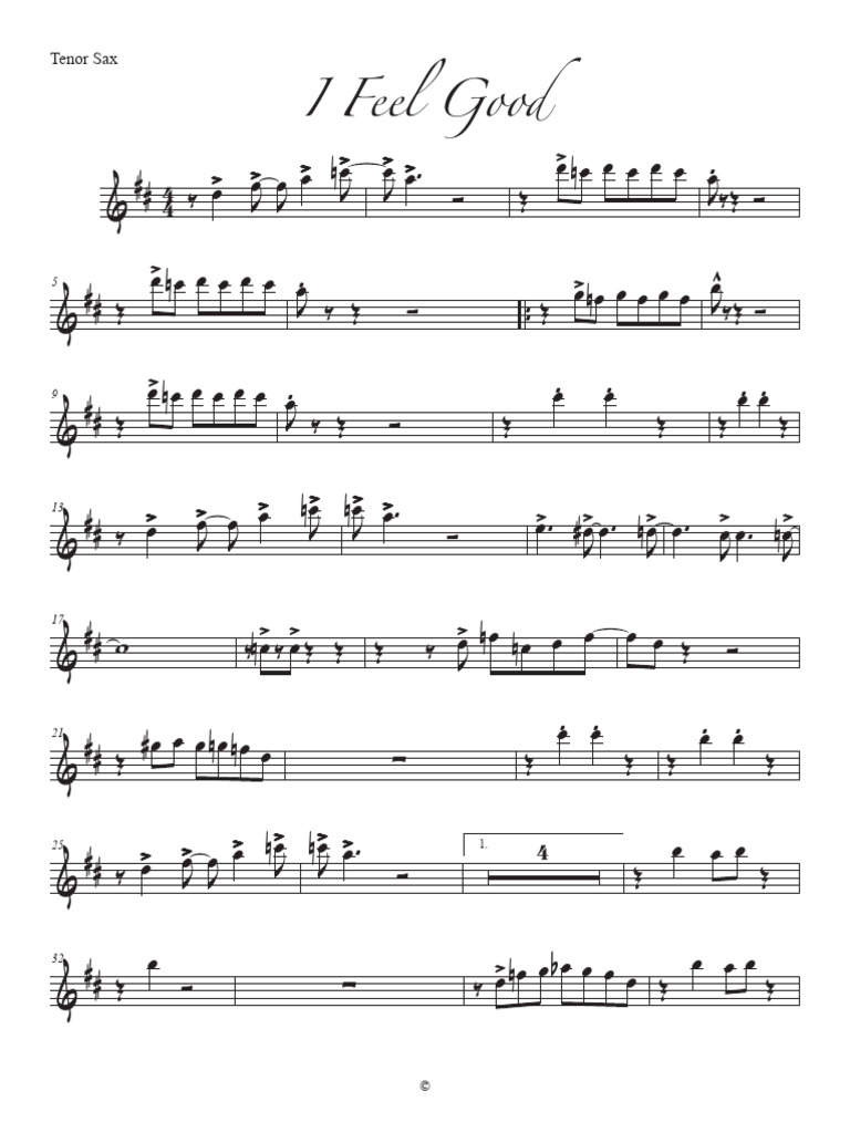 I Feel Good - Tenor Sax | PDF
