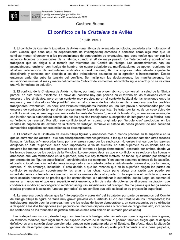 El Conflicto de La Cristalera de Avilés - 1969 | Descargar gratis PDF | Business | Capitalismo