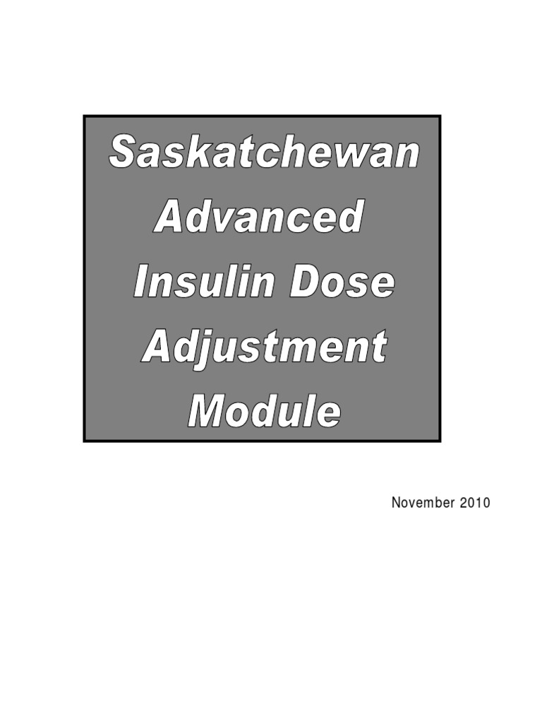 Advanced Insulin Adjustment Guide | PDF | Hypoglycemia | Nursing