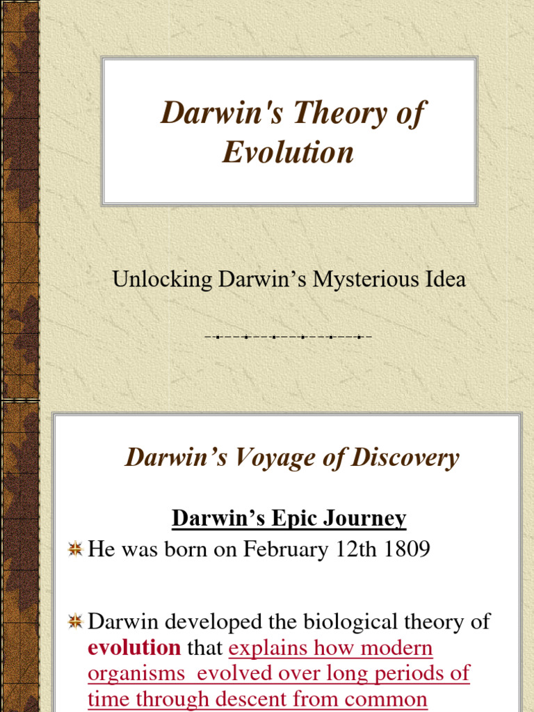 Darwins Theory of Evolution 10-Vm | PDF