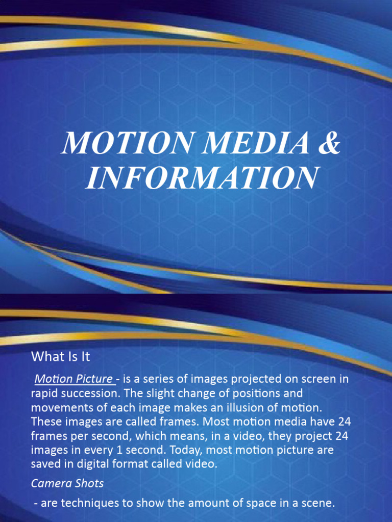 PP T Motionpicture | PDF | Image | Film Frame