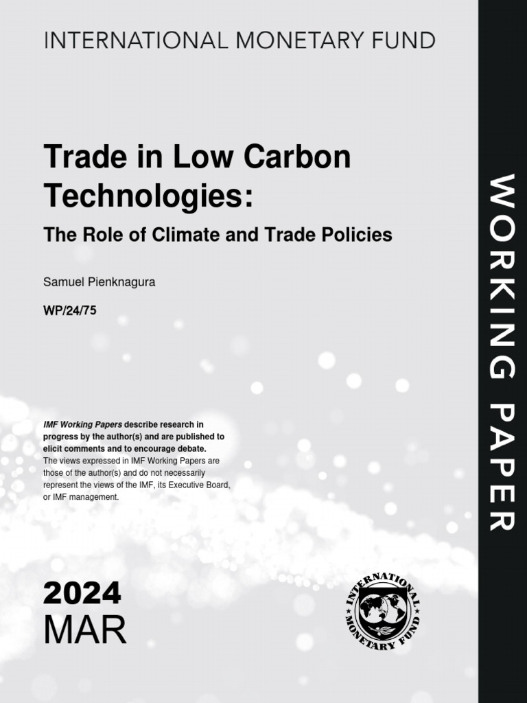 Trade Policies for Low Carbon Tech | PDF | Politics Of Climate Change ...