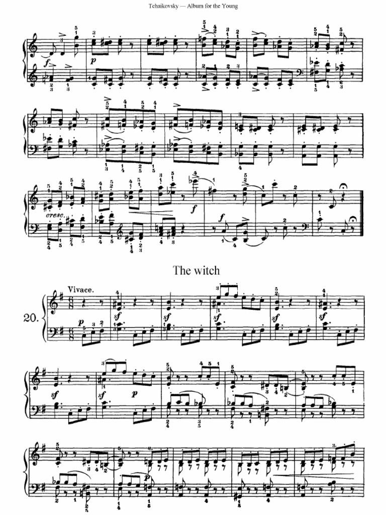 Tchaikovsky - Album For The Young, Op. 39 No. 20 | PDF