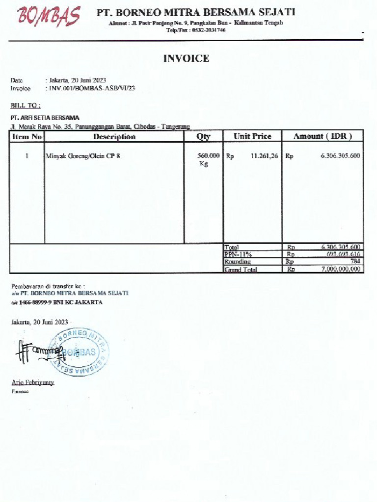 Inv 001 Bmbs-Asb | PDF