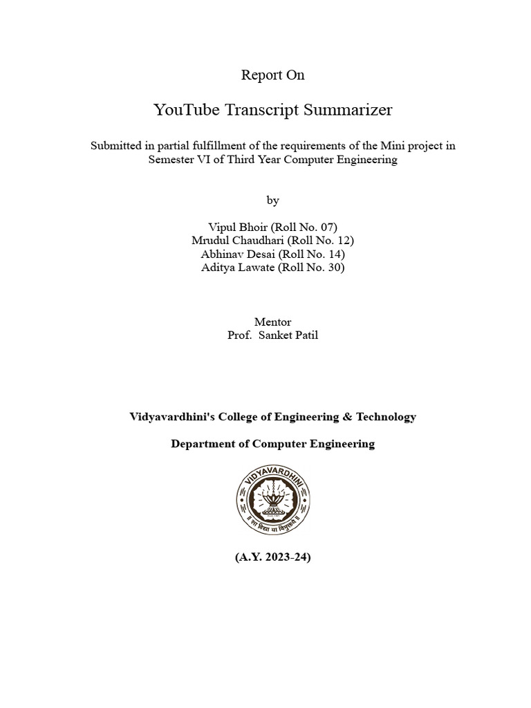 Mini Project Report | PDF | Computing Mini Project Report | PDF | Computing
