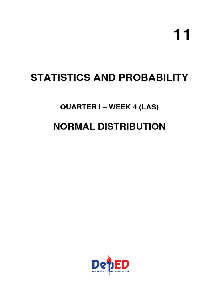 LAS Mod4 Statistics and Probability | PDF | Standard Score | Normal Distribution
