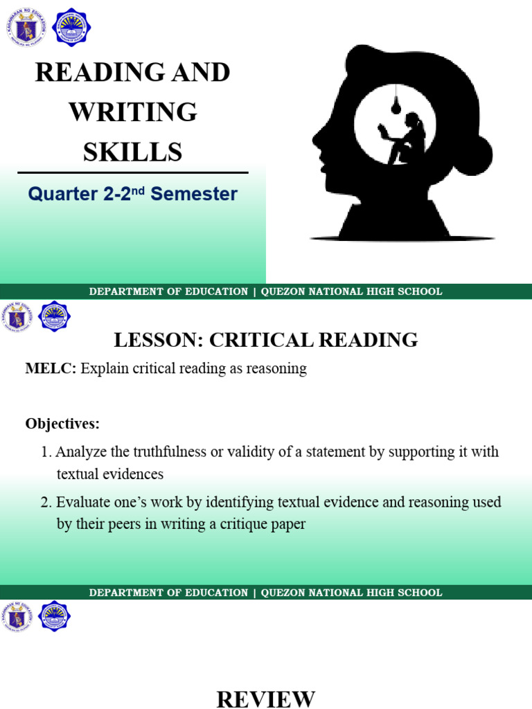Q2 - 2ND SEM WLP RWS WEEK 1 Day2 | PDF | Mental Health | Reason