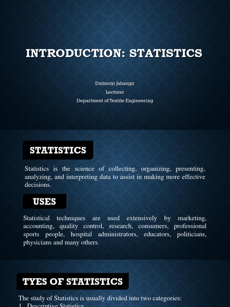 Introduction Class - Duty Mam | PDF | Statistics | Level Of Measurement