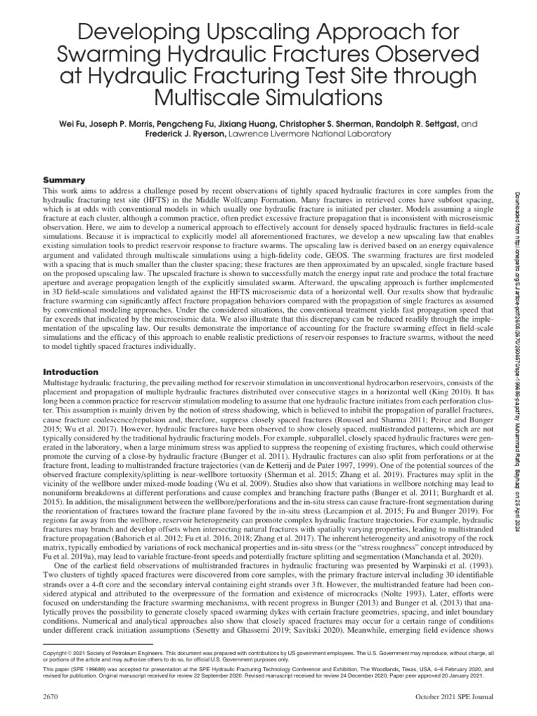 Jurnal 1 (Hydraulic Fracturing) | PDF | Fracture | Simulation
