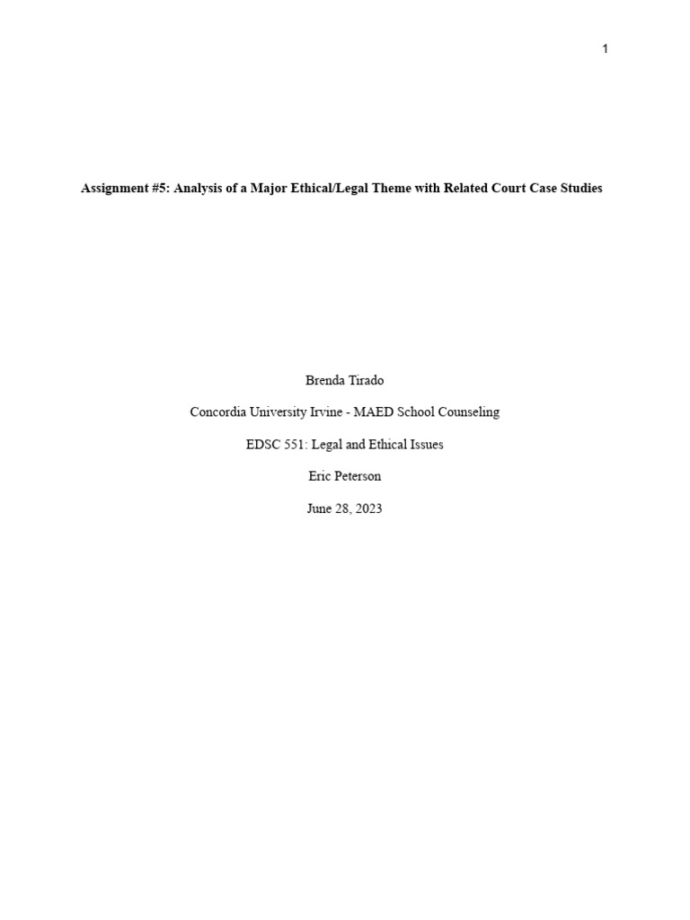 Edsc Ethics Signature Assignments | PDF | Pregnancy | Title Ix