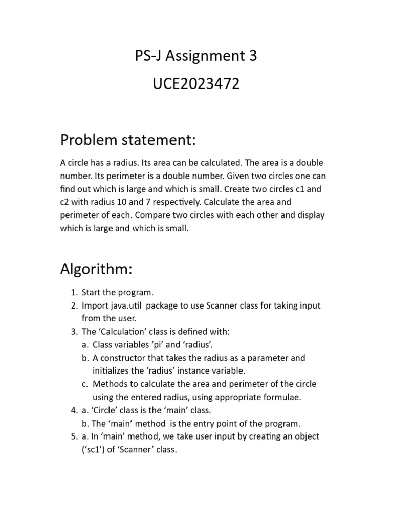 472 Assignment3 | PDF | Area | Constructor (Object Oriented Programming)