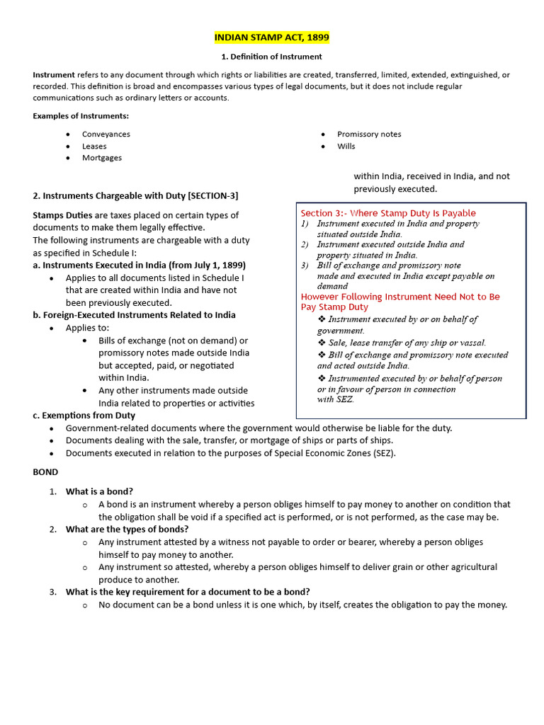 Stamp Act | PDF | Negotiable Instrument | Promissory Note