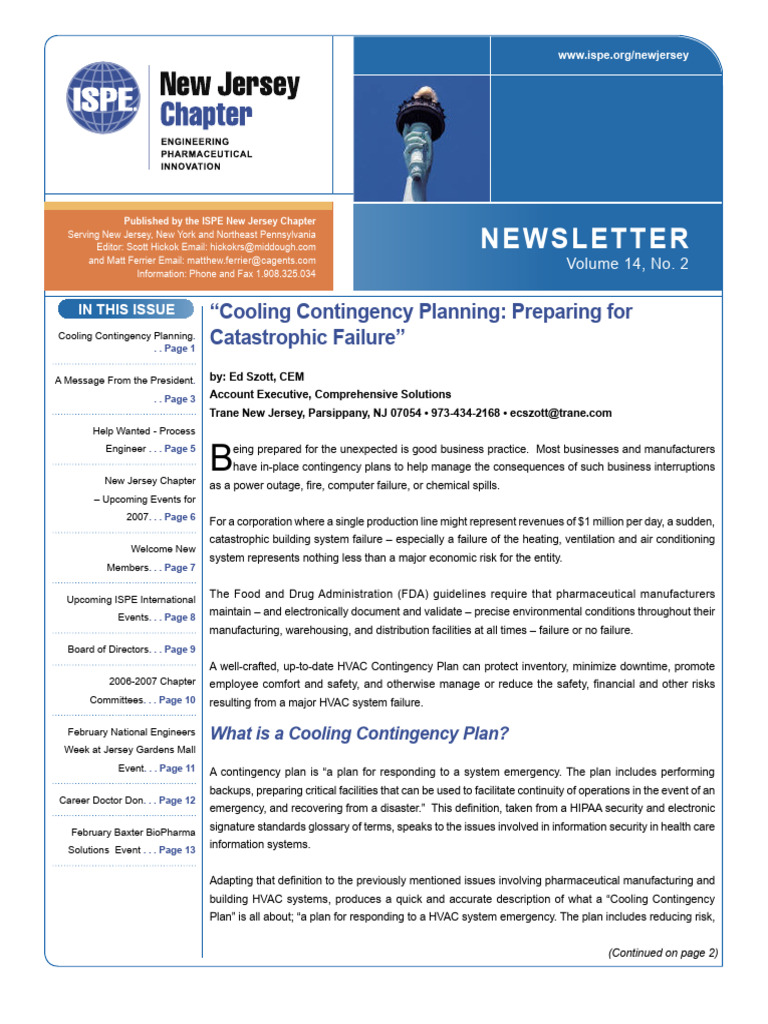 Cooling Contingency Planning Preparing For Catastrophic Failure | PDF ...