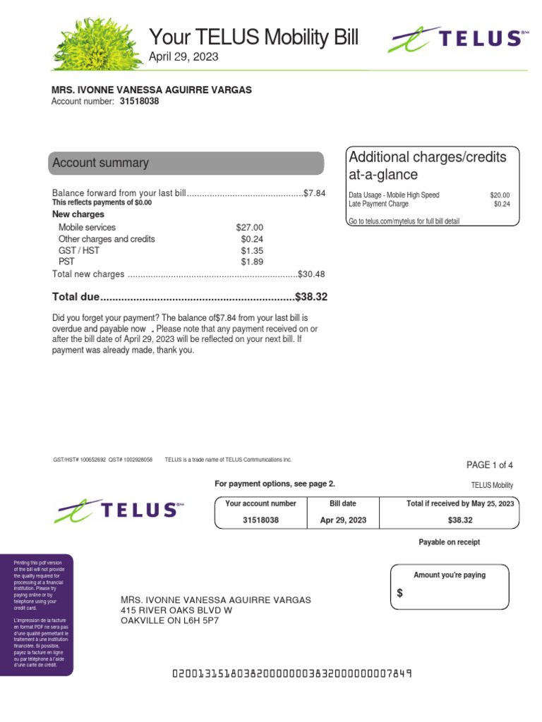 TELUS | PDF | Credit Card | Payments