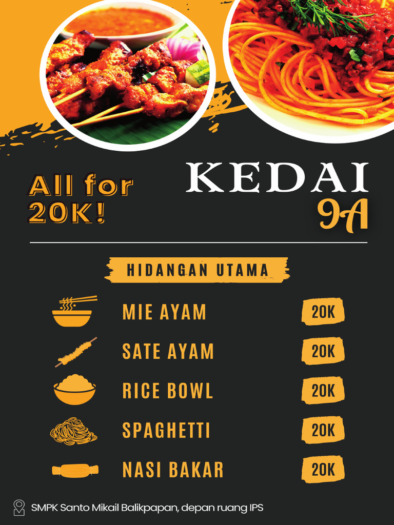 Menu Kedai 9A v2 | PDF