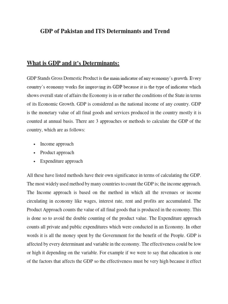 Pakistan GDP: Components and Trends | PDF | Gross Domestic Product ...
