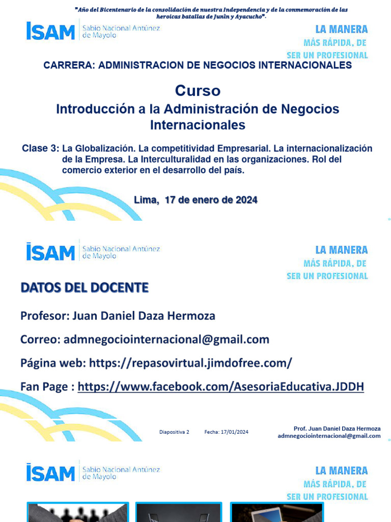 Clase 03 Intro A La Adm de Negocios Internacionales 17 01 24 | PDF | Business | El comercio ...