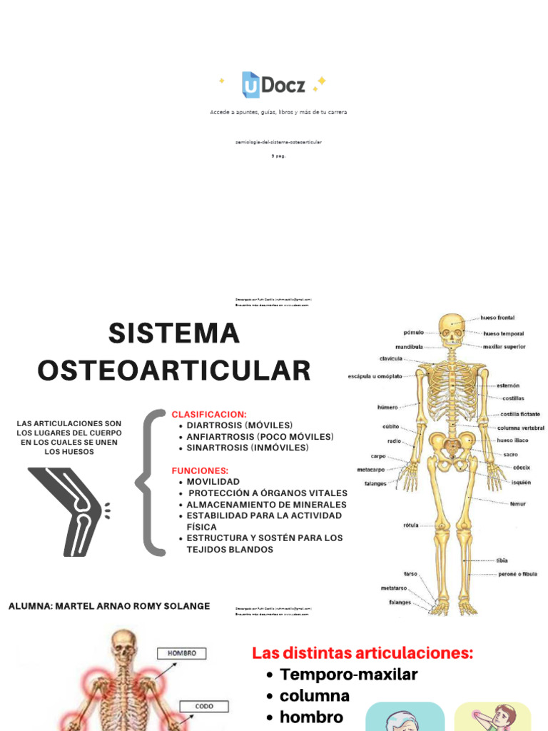 Folleto de Evaluacion Del Sistema Osteoarticular | Descargar gratis PDF ...