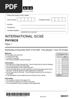 AQA Physics Equation Sheet Triple Oct 19 | PDF | Force | Mass