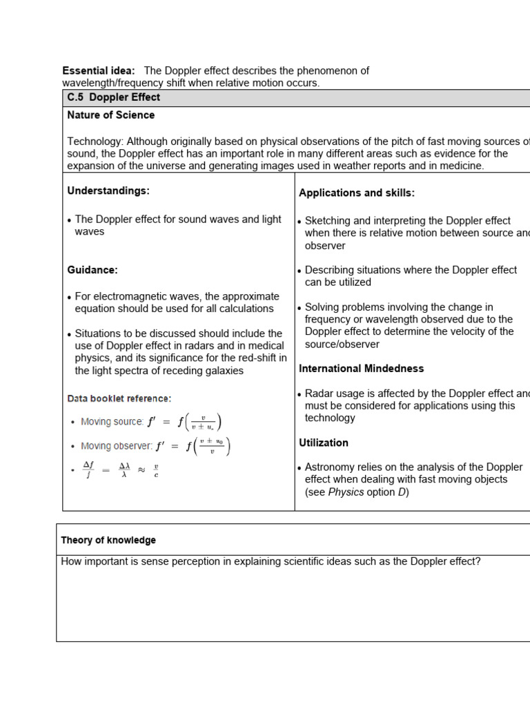 C.5 Doppler Effect | PDF | Doppler Effect | Waves
