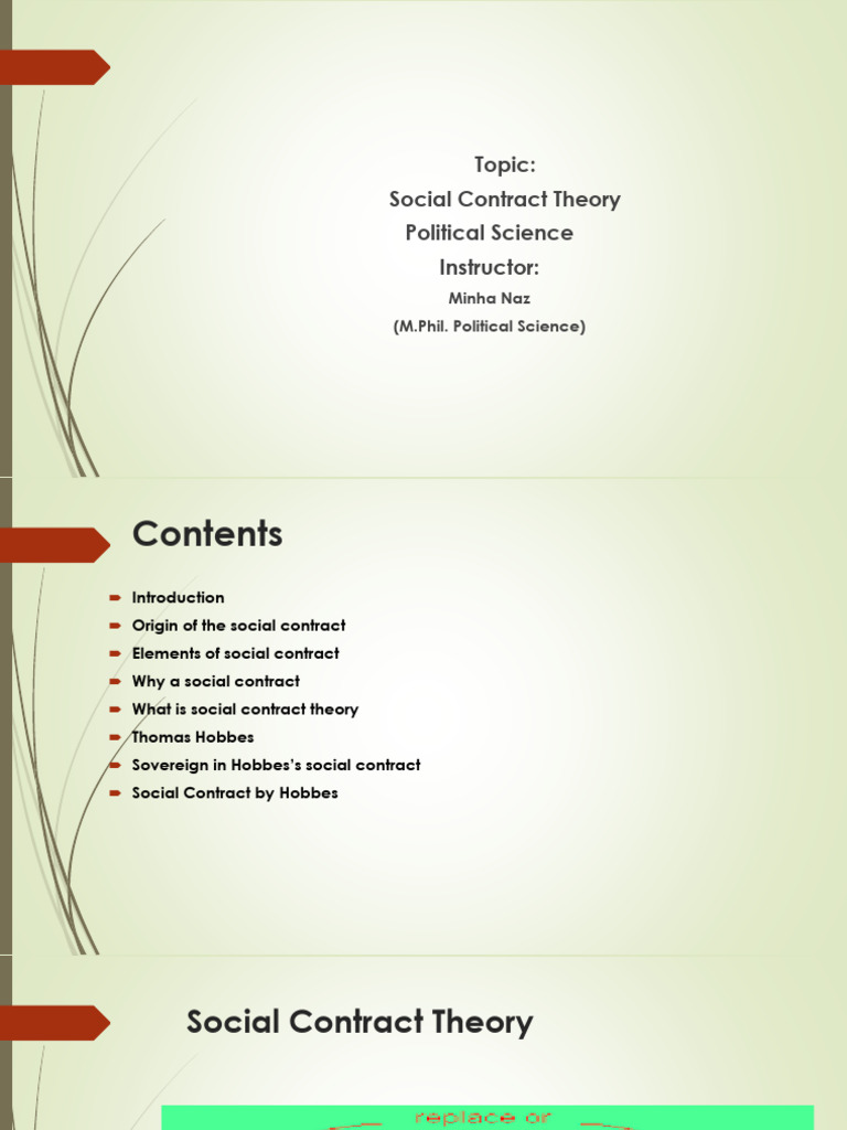 Understanding Social Contract Theory | PDF | Social Contract | State ...