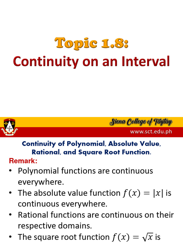 Continuity of Functions Explained | PDF | Function (Mathematics) | Complex Analysis