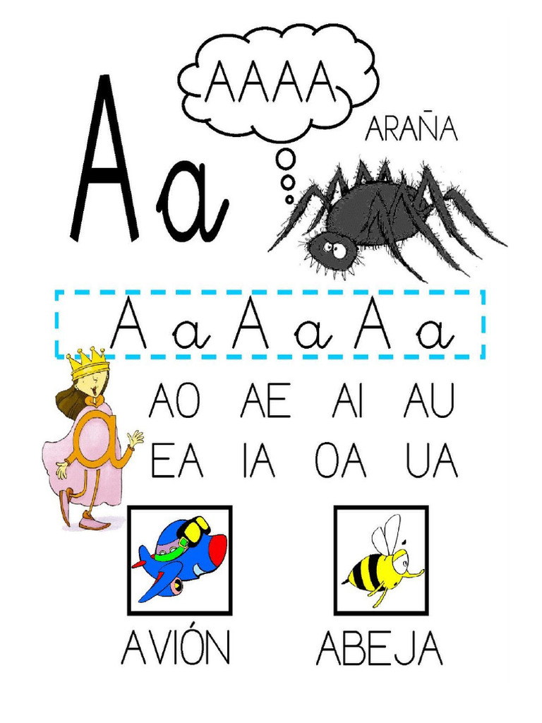 5 Años - Vocales Mayusculas y Minusculas A Color | PDF