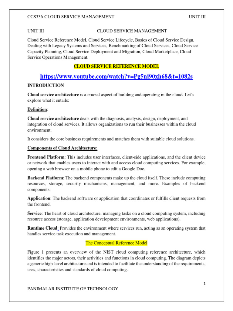 CSM - Unit Iii | PDF | Cloud Computing | Platform As A Service