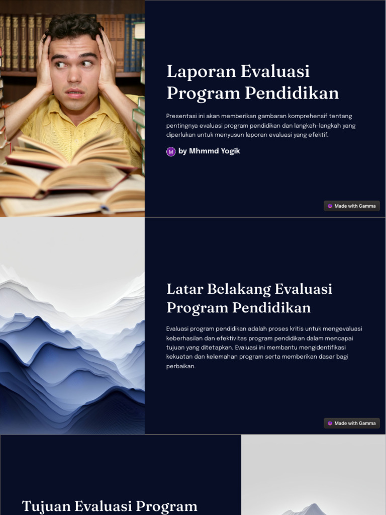 Laporan Evaluasi Program Pendidikan | PDF