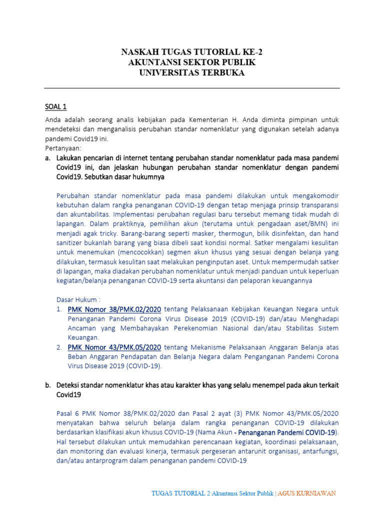 Tugas Tutorial 2 PDF | PDF