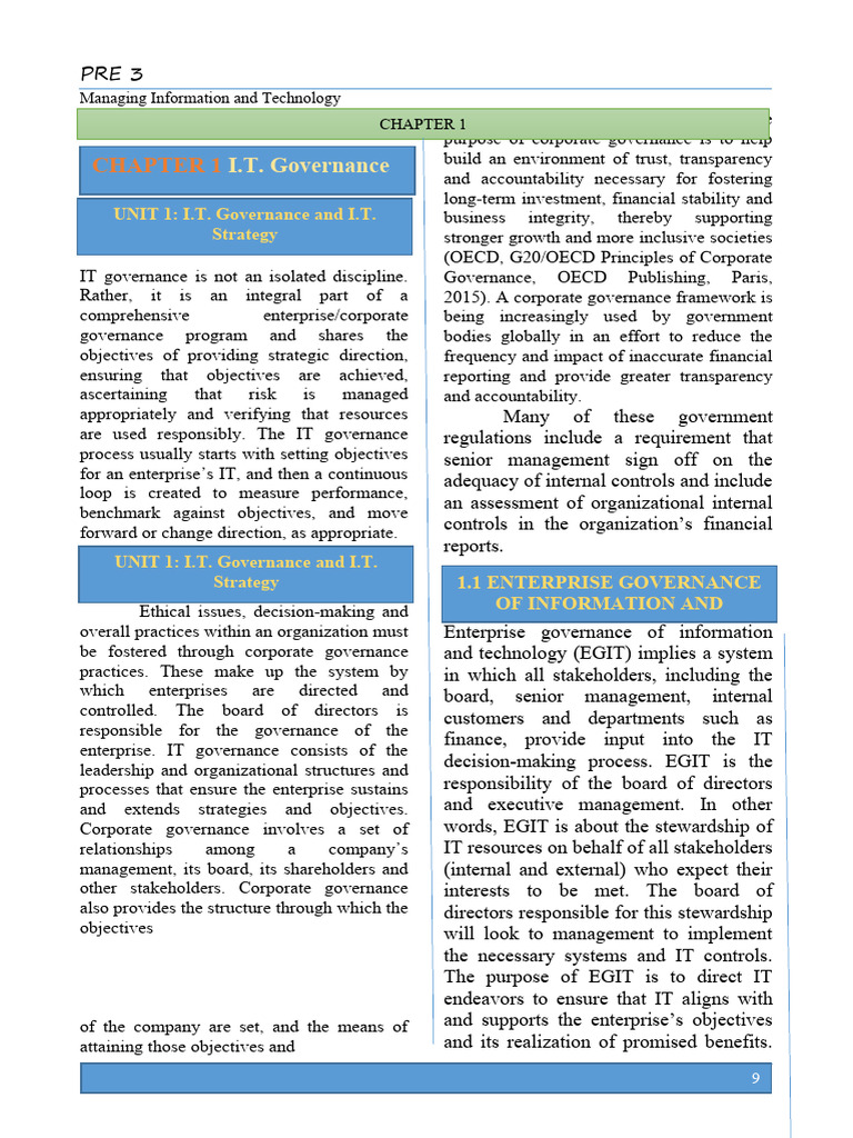 Pre 3 Chap 3 | PDF | Information Security | Governance