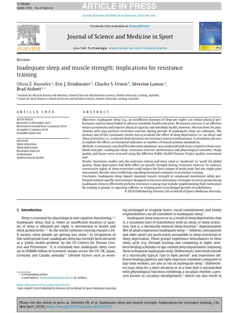 Inadequate Sleep and RT | PDF | Sleep Deprivation | Sleep