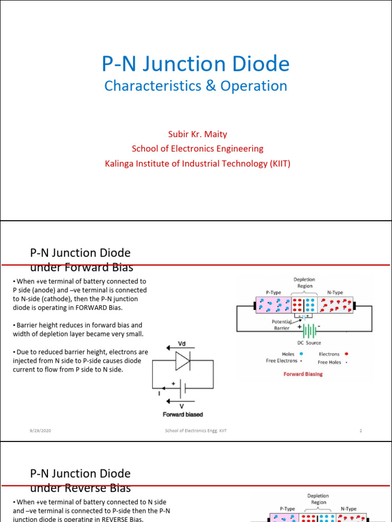 12.diode Characteristics | PDF | P–N Junction | Diode