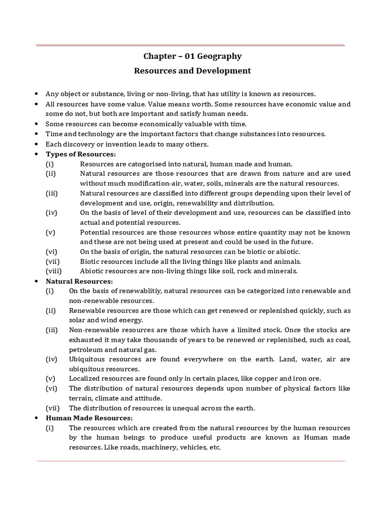 Geo 1 | PDF | Resource | Ecosystem