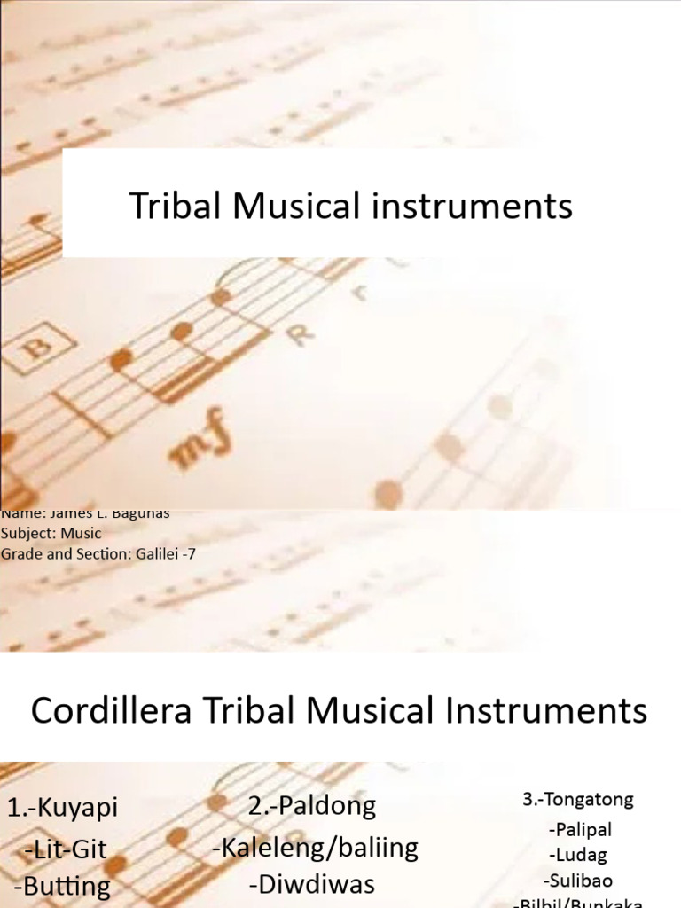 Cordillera Tribal Musical Instruments Guide | PDF | Musical Instruments ...