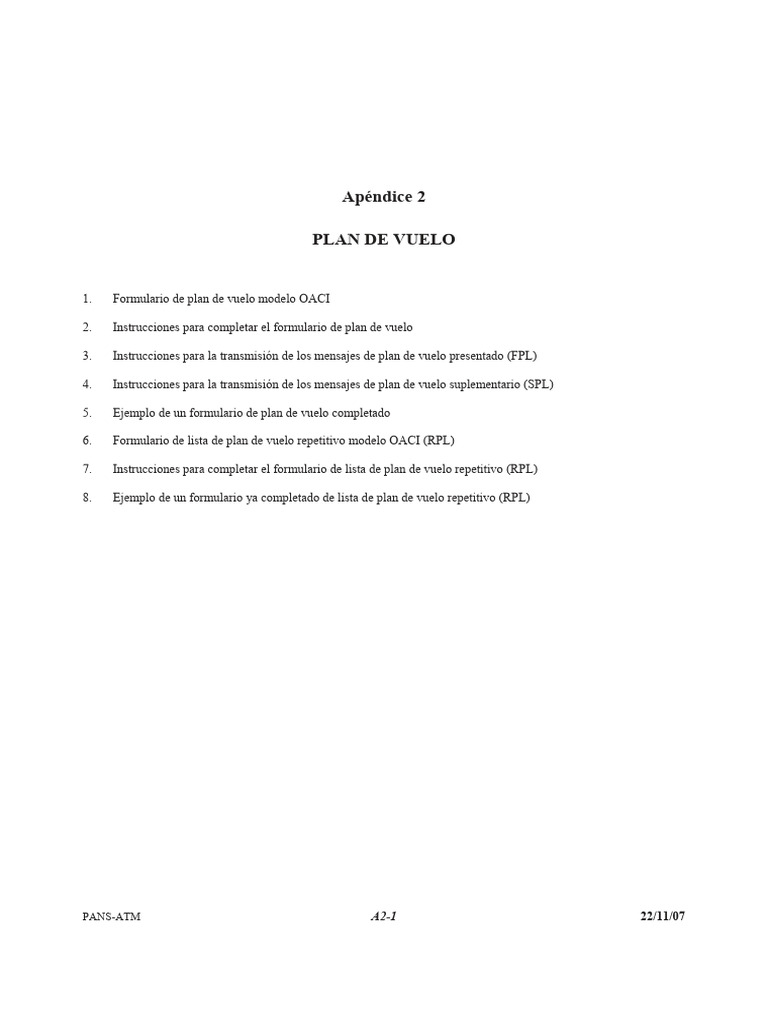 Doc4444 Oaci Anexo 2 Plan de Vuelo | Descargar gratis PDF | Aviación ...