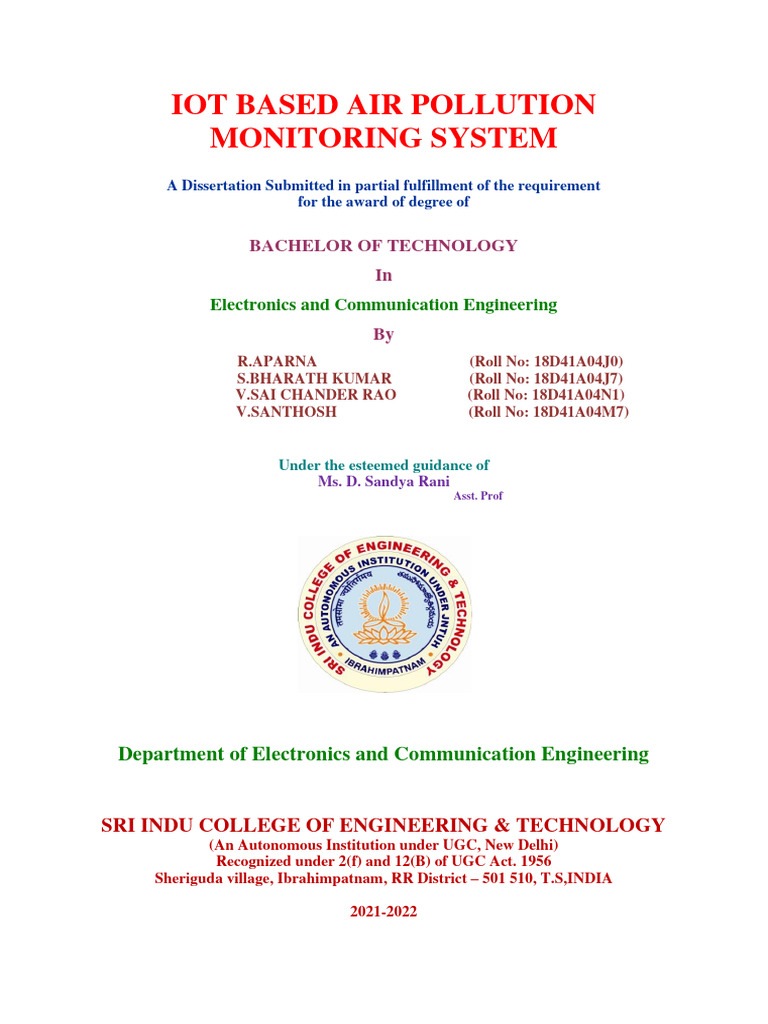 Major PJCT - New Group | PDF | Internet Of Things | Earth Sciences