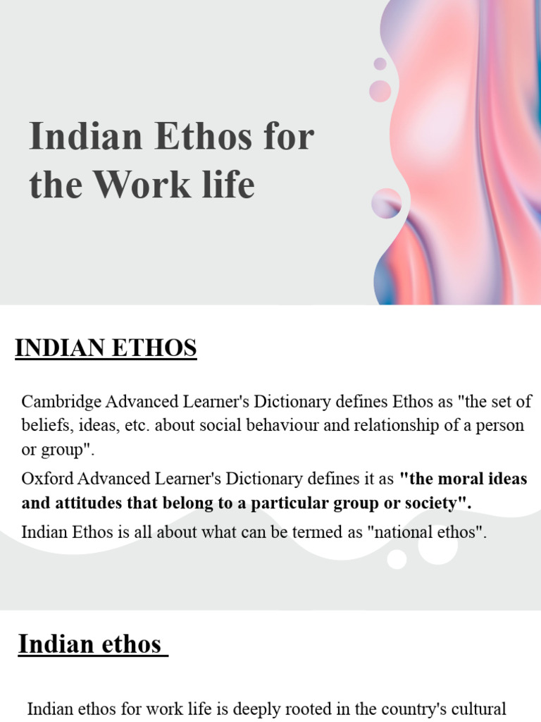 Indian Ethos in Work Life | PDF | Mind | Dharma