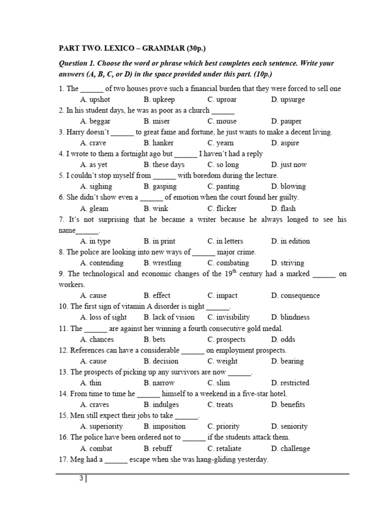 De Thi Anh Chuyen HSG Dong Bang Bac Bo k11 2012 - Khong Listening | PDF ...