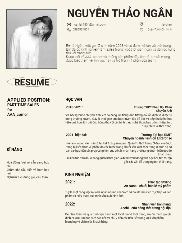 CV For AAA Corner | PDF