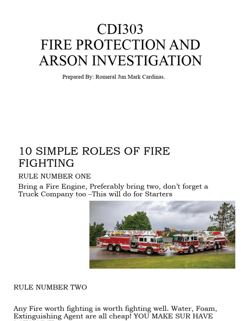 Cdi 303 - Fire Protection and Arson Investigation | PDF | Combustion ...