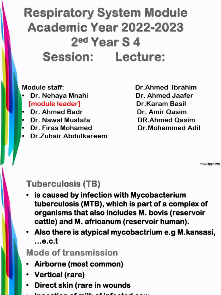 TB Short Lecture | PDF | Tuberculosis | Microbiology