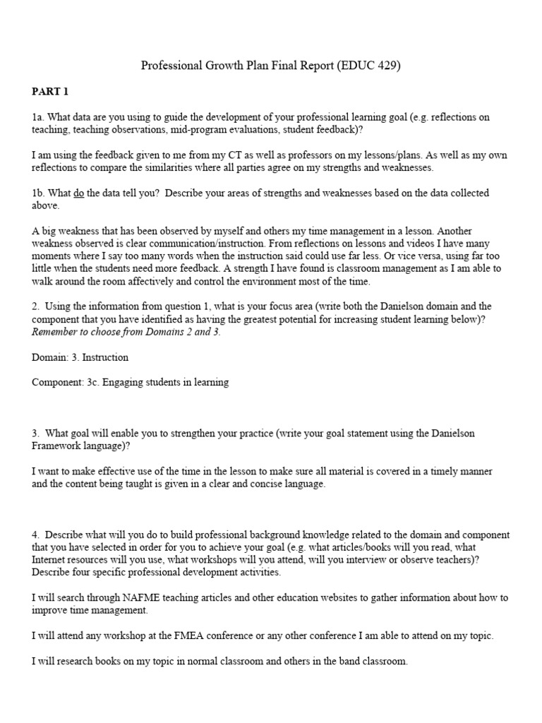 PGP Final Report - Murphy 1 | PDF | Teachers | Classroom Management