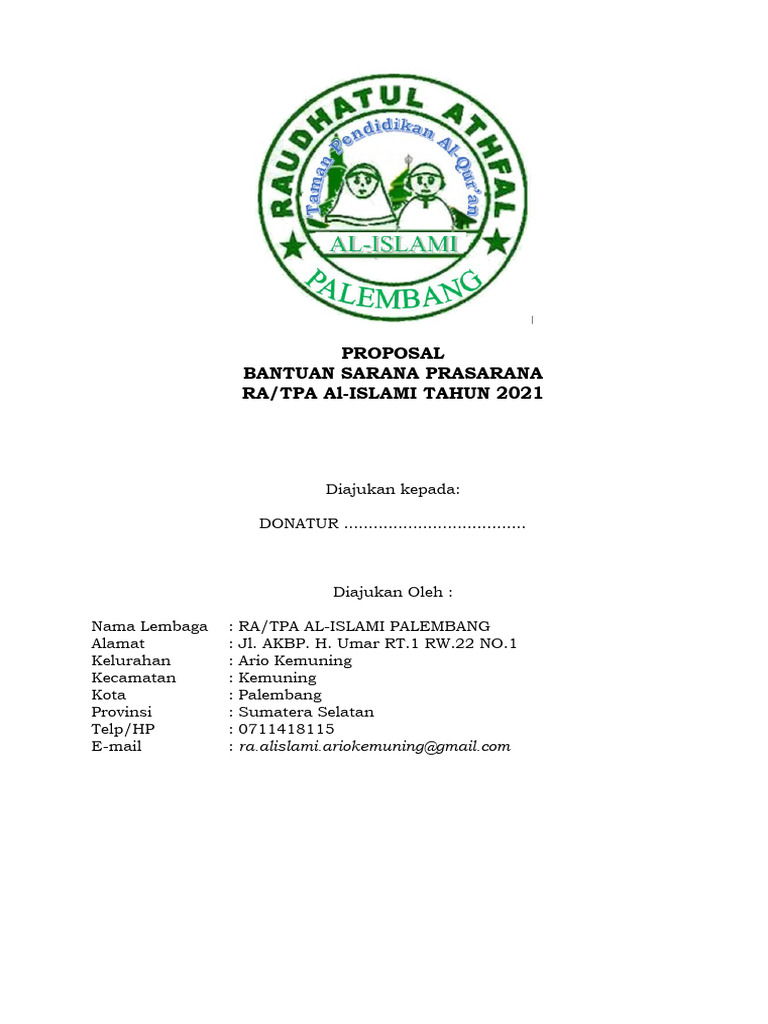 Proposal RA TPA 2021 | PDF