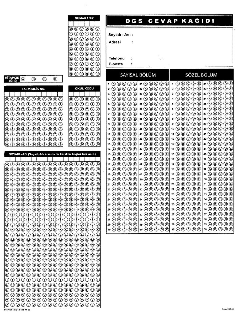 DGS Opti̇k Form | PDF