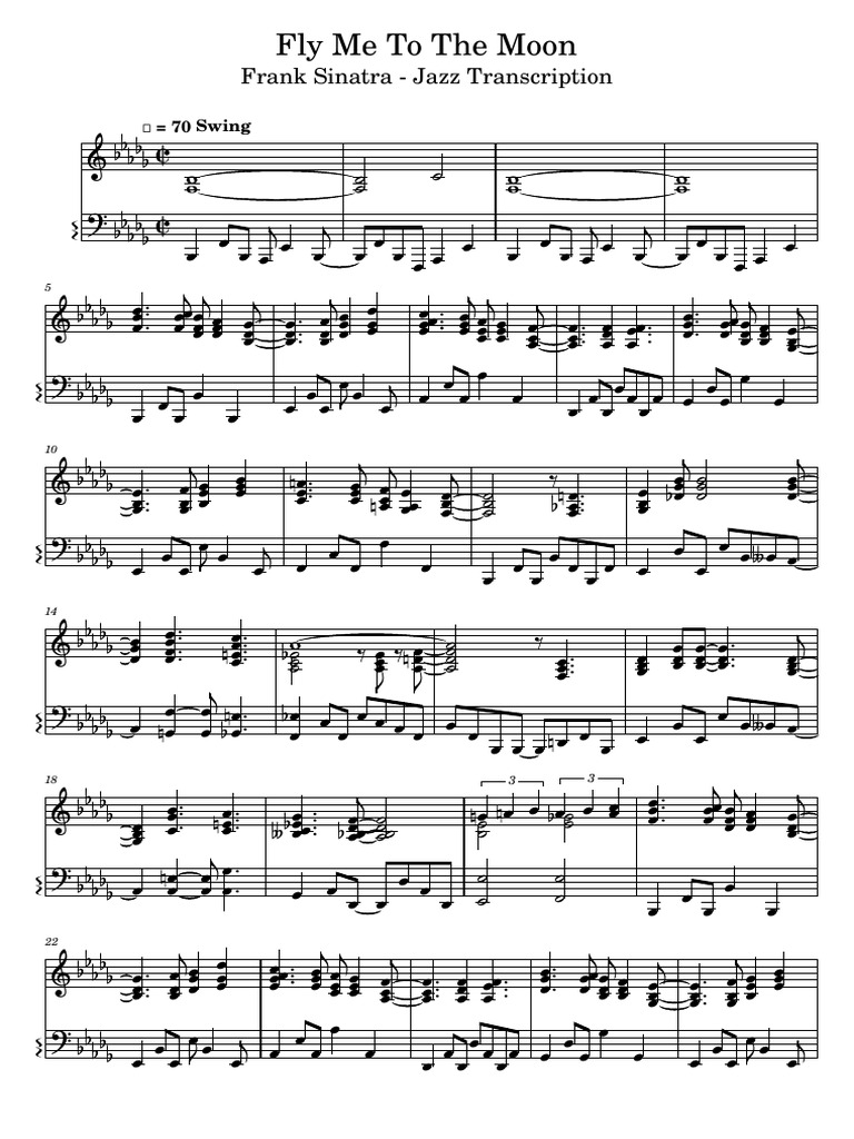 Fly Me To The Moon Jazz Arrangement | PDF | Frank Sinatra | Music